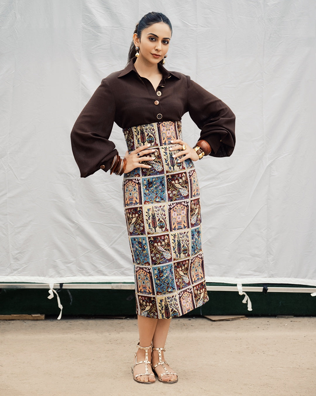 Rakulpreet Singh in Casa three-piece set – Sheena Trehan